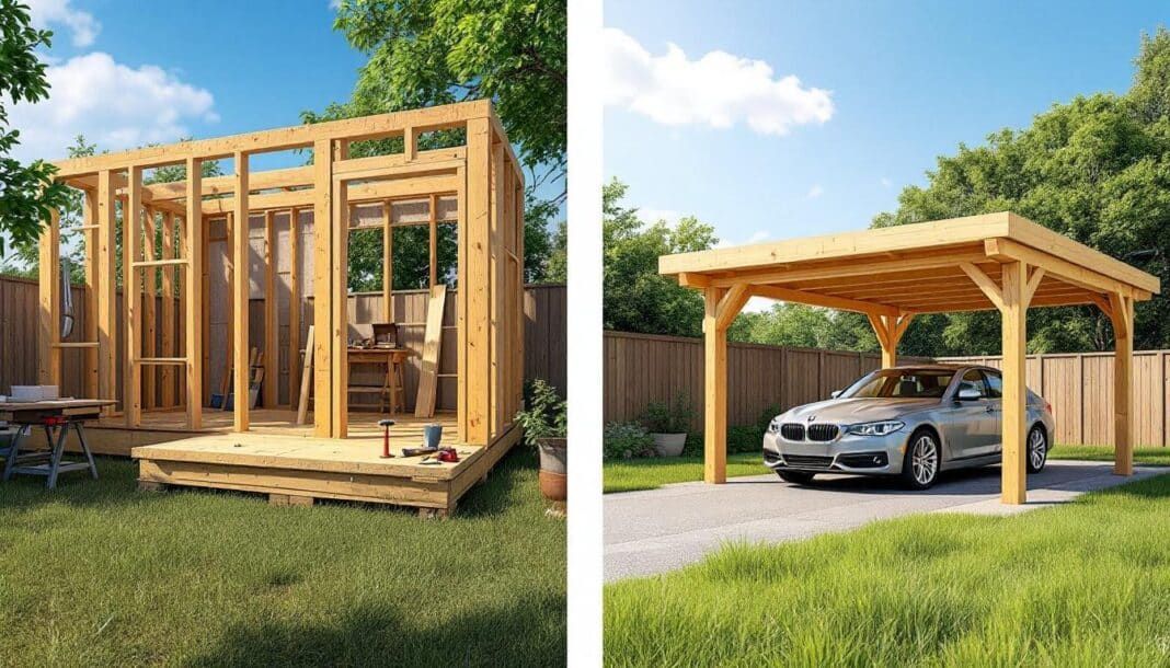 Comment construire un carport en bois soi-même : guide étape par étape ...